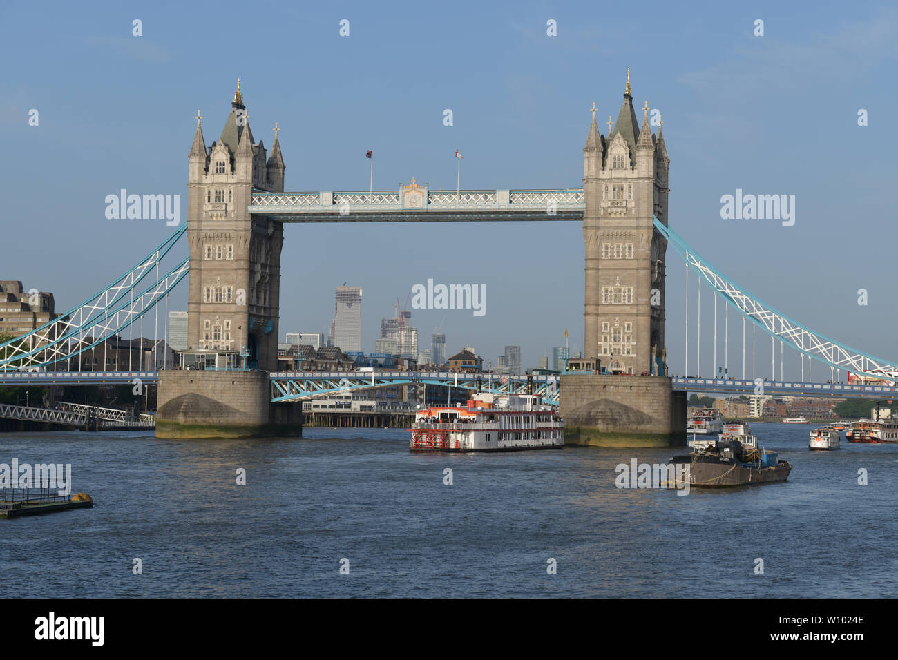 London, UK. 28th June 2019. Tower Bridge by the Summer by the River ...