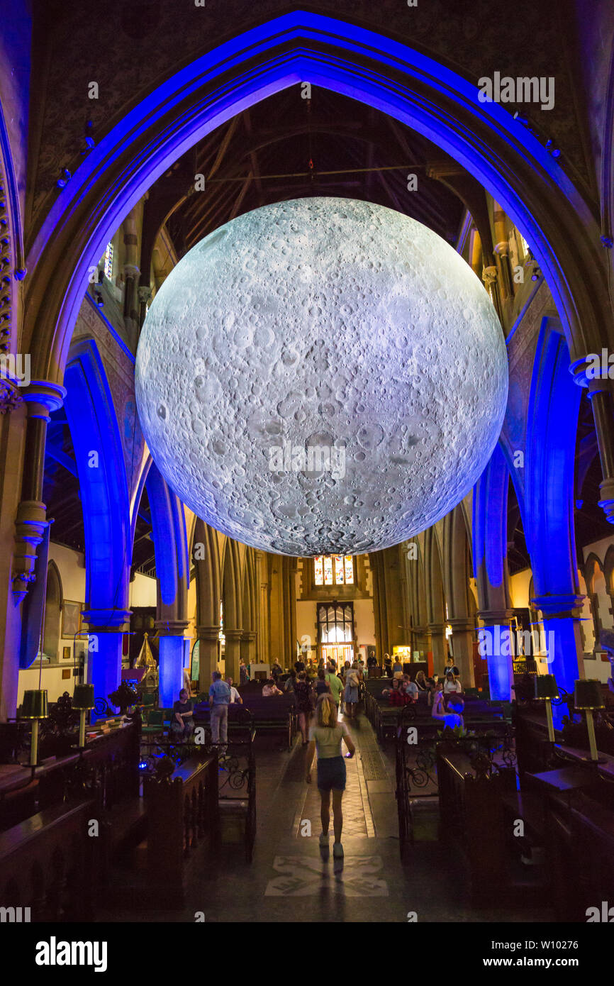 Bournemouth, Dorset UK. 28th June 2019. Dorset Moon, a celebration of ...