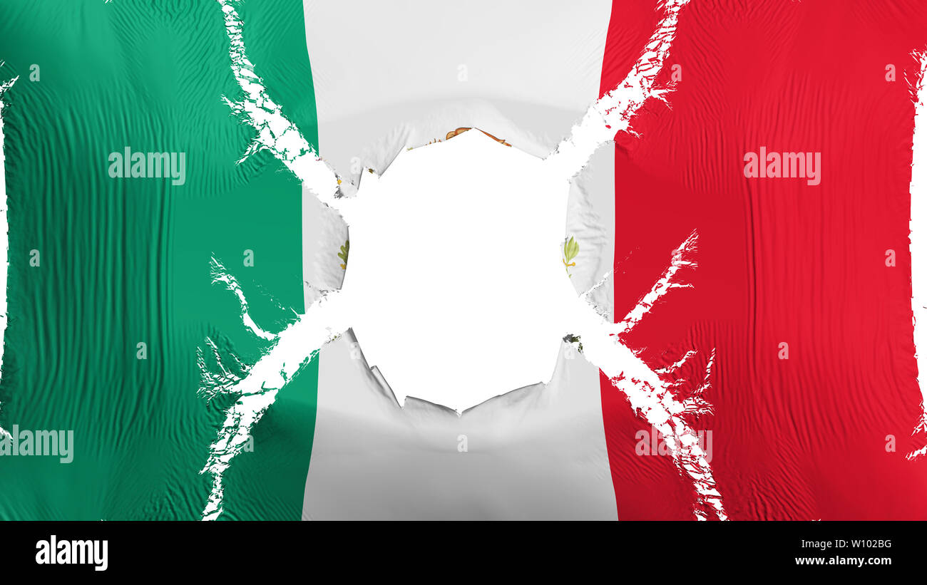 Mexico flag with a hole Stock Photo - Alamy