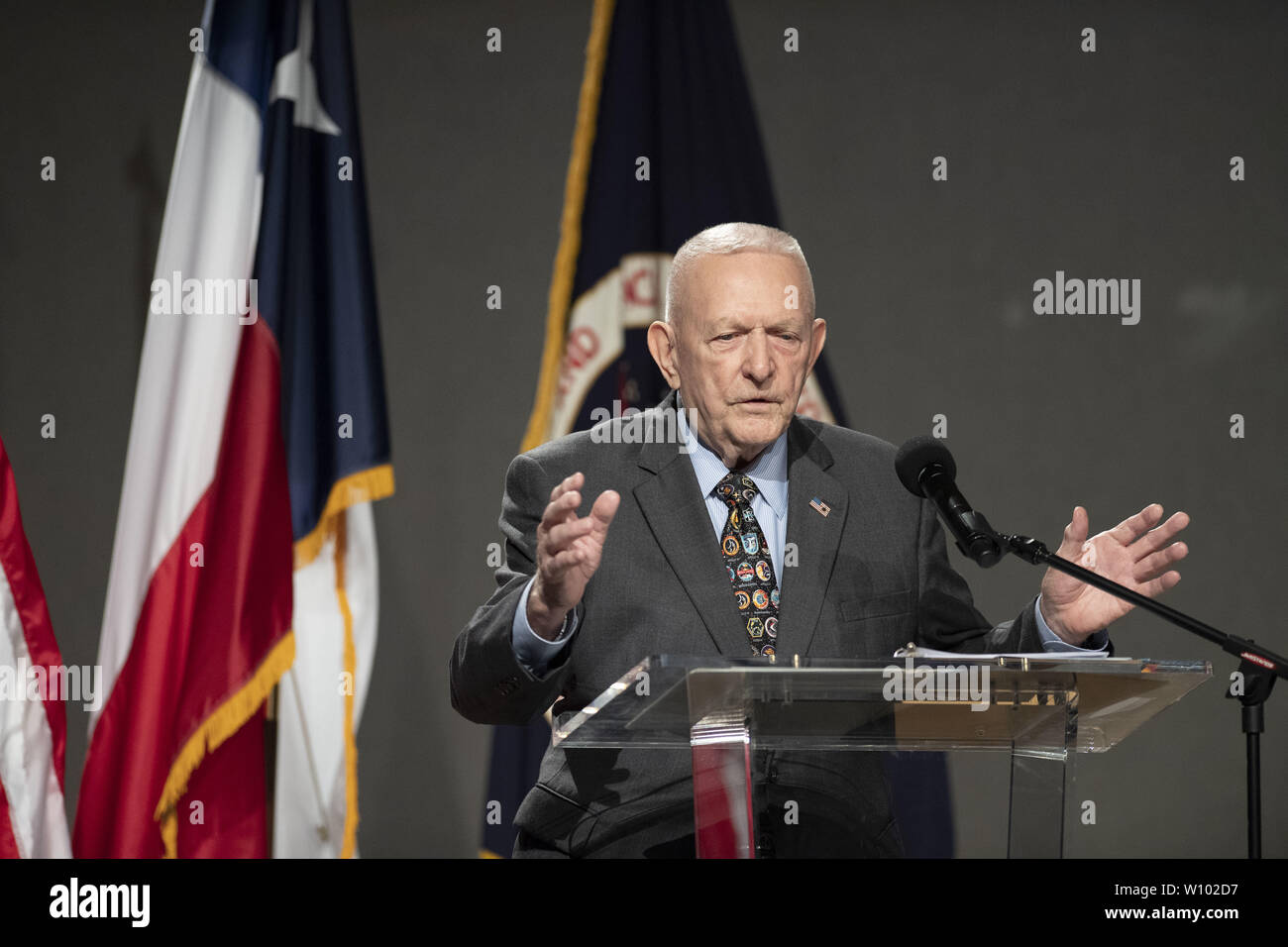 Webster, Texas, USA. 28th June, 2019. Apollo 11 Flight Director Gene ...