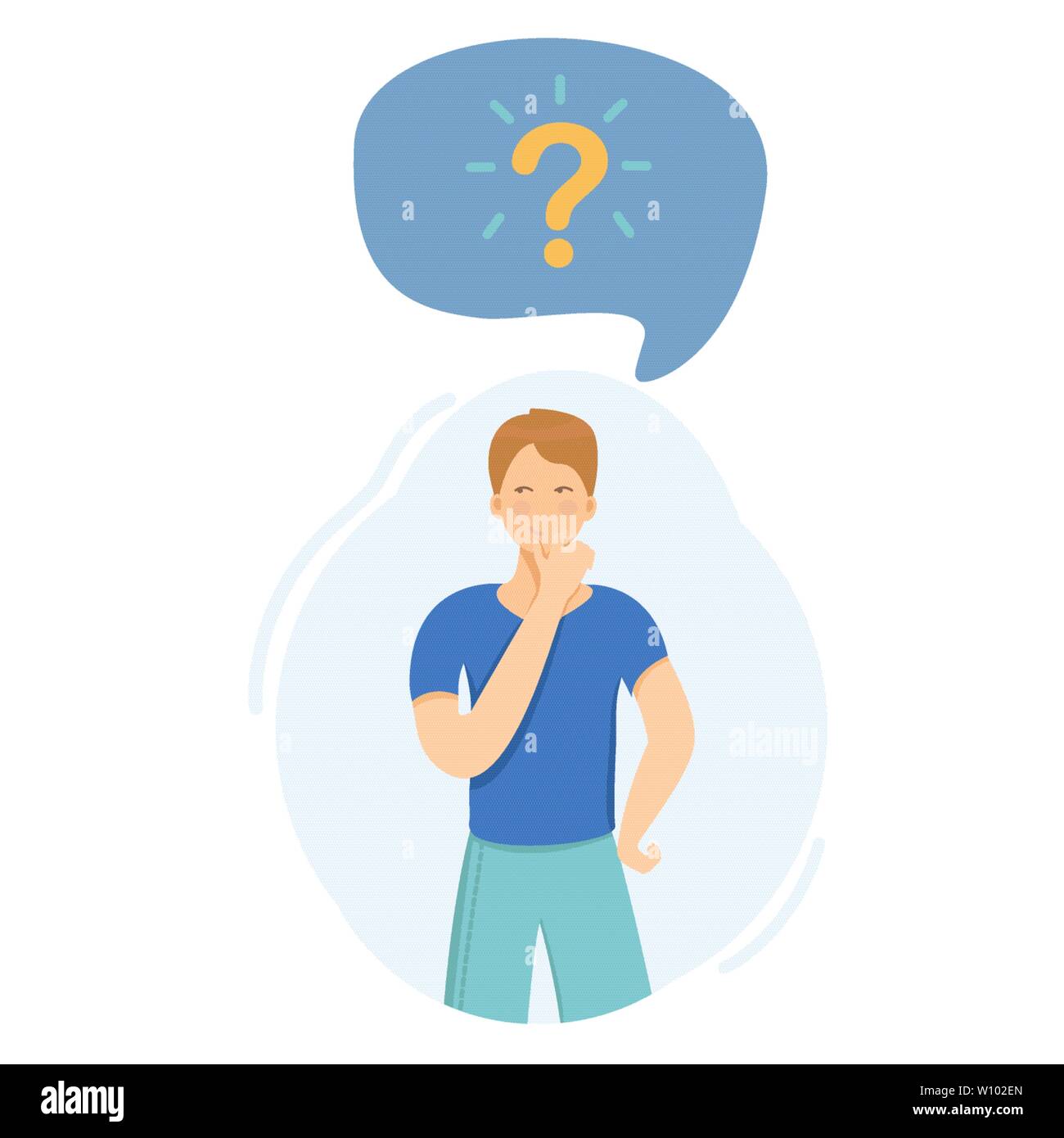 Human and question mark Stock Vector Images - Alamy