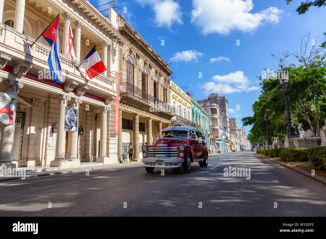 Havana, Cuba - May 13, 2019: French and Cuban Alliance Building in the ...