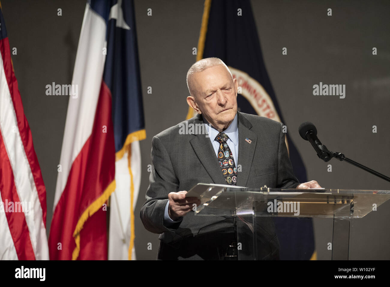 Webster, Texas, USA. 28th June, 2019. Apollo 11 Flight Director Gene ...
