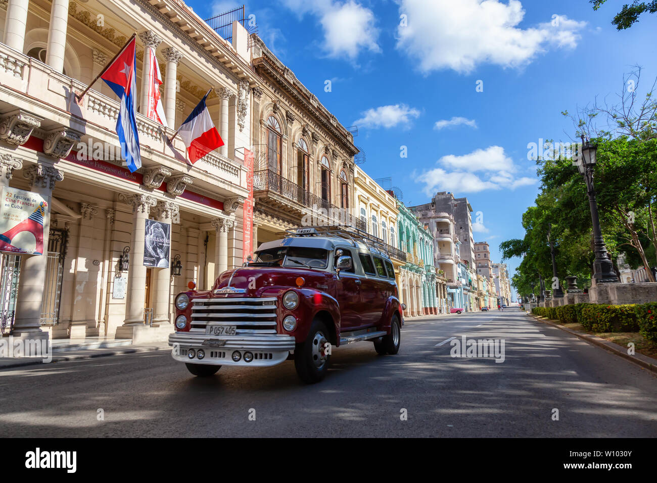 Havana, Cuba - May 13, 2019: French and Cuban Alliance Building in the ...