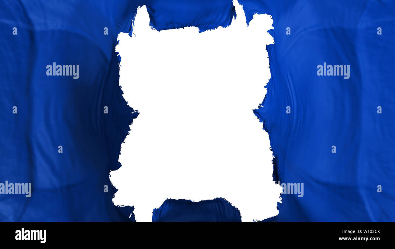 Ripped Deep blue color flying flag Stock Photo - Alamy