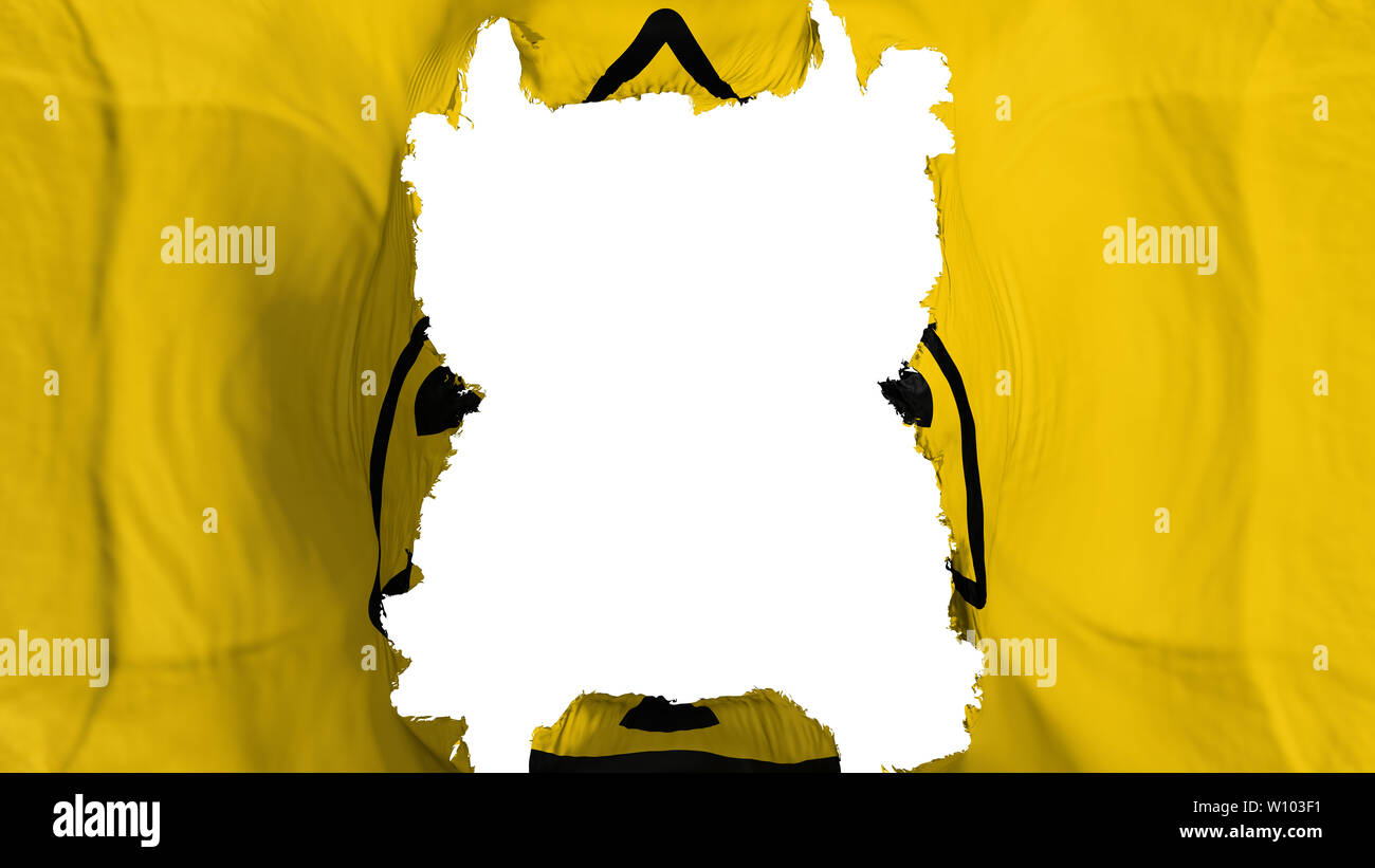 Ripped Radiation flying flag Stock Photo - Alamy