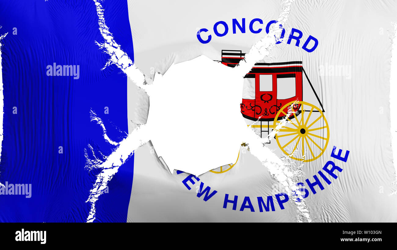Concord capital city flag with a hole Stock Photo - Alamy
