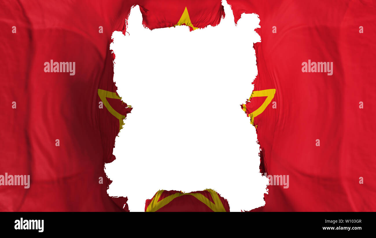 Ripped Soviet Union flying flag Stock Photo - Alamy