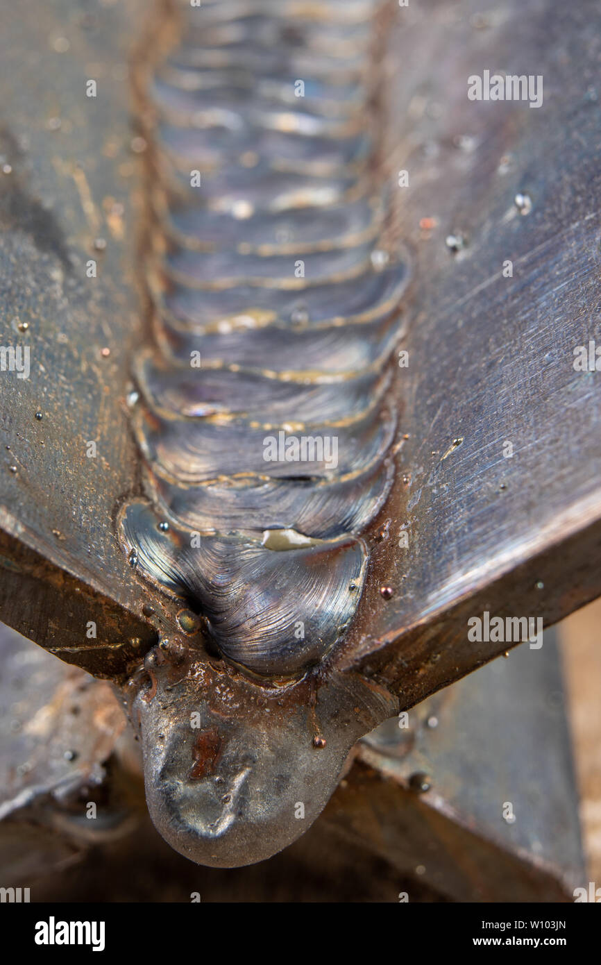 The fillet weld is placed using the MAG method. Errors in steel ...