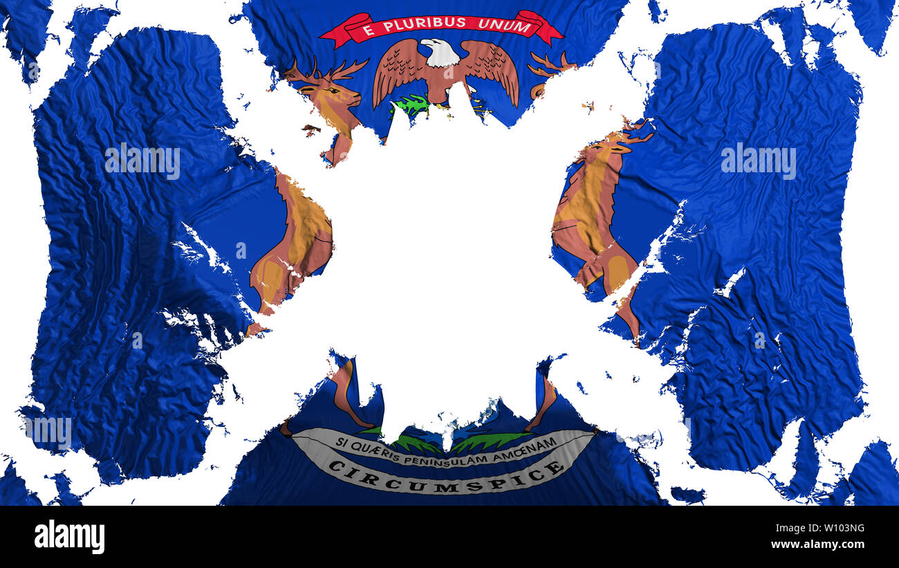 Flag state michigan waving in hi-res stock photography and images - Alamy