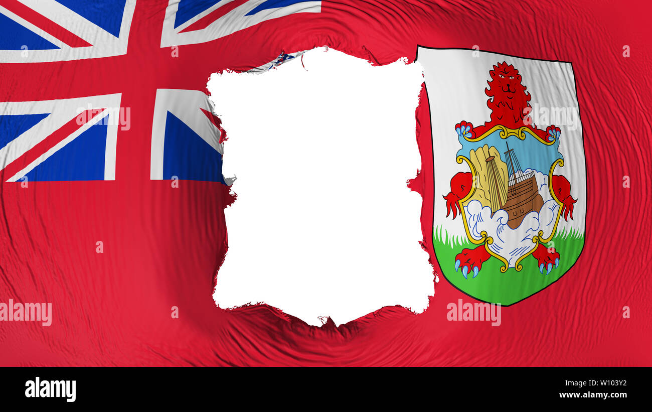 Square hole in the Bermuda flag Stock Photo - Alamy
