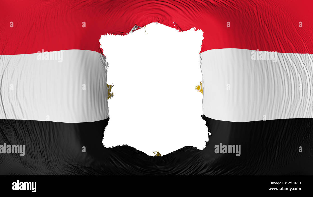 Square hole in the Egypt flag Stock Photo - Alamy