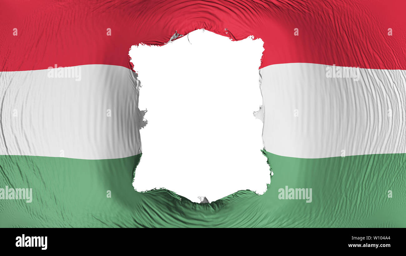 Square hole in the Hungary flag Stock Photo - Alamy