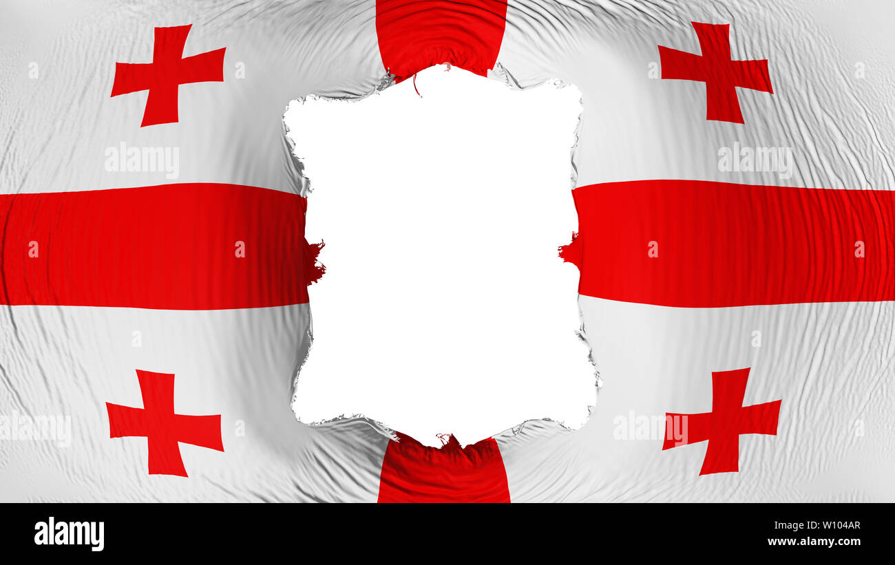 Square hole in the Georgia flag Stock Photo - Alamy