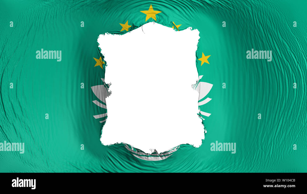 Square hole in the Macau flag Stock Photo - Alamy