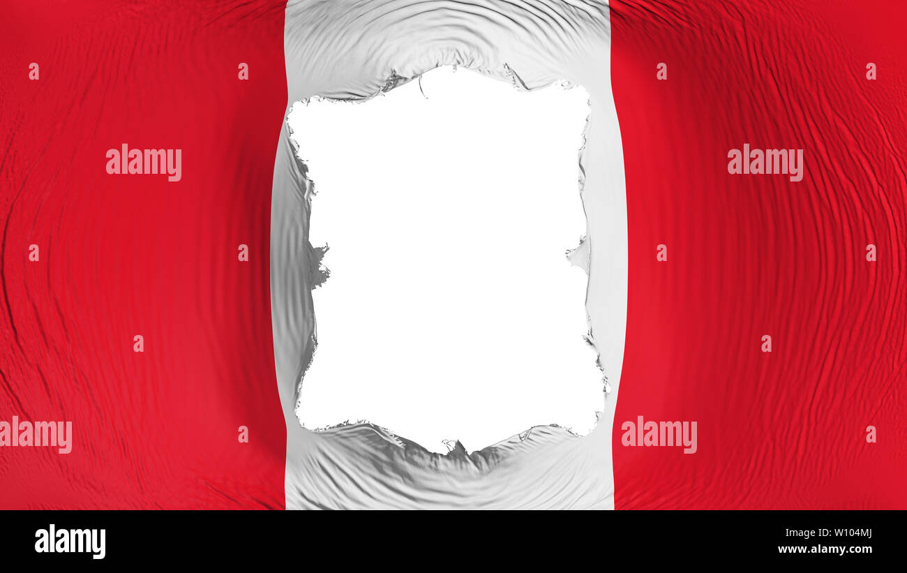 Square hole in the Peru flag Stock Photo - Alamy