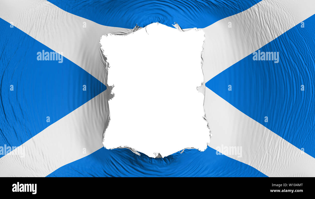 Square hole in the Scotland flag Stock Photo - Alamy