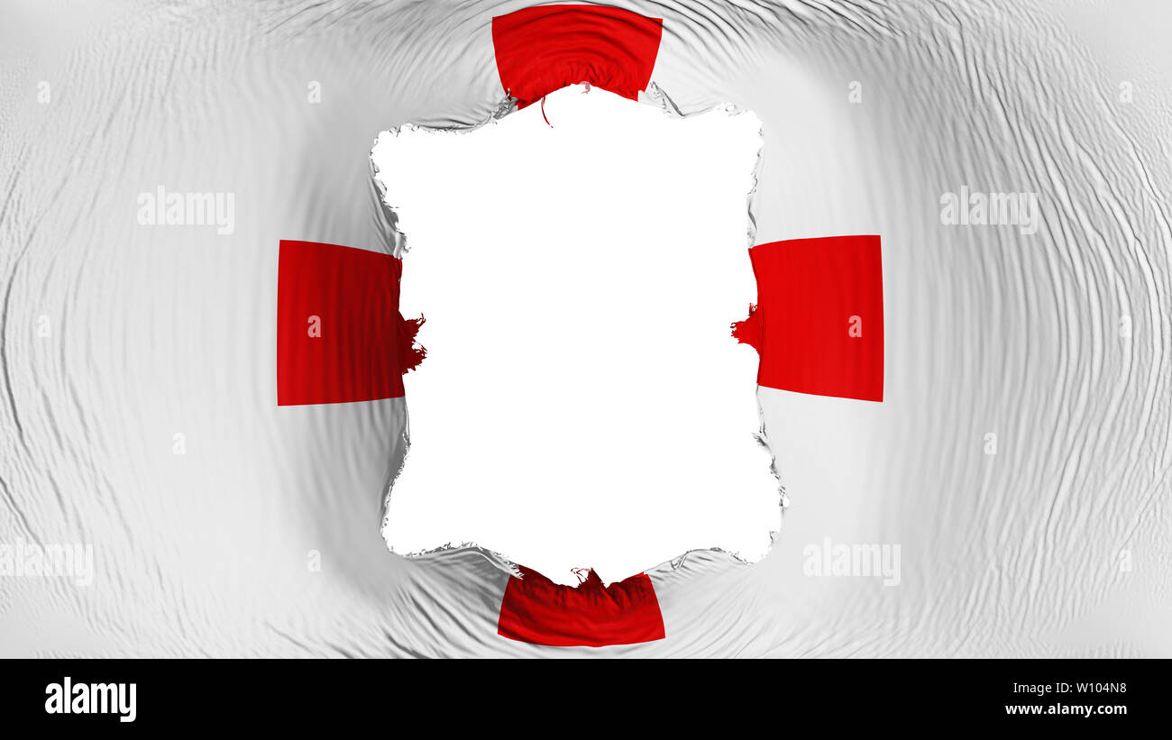 Square hole in the Red Cross flag Stock Photo - Alamy