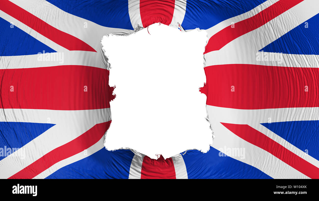 Square hole in the United Kingdom UK flag Stock Photo - Alamy