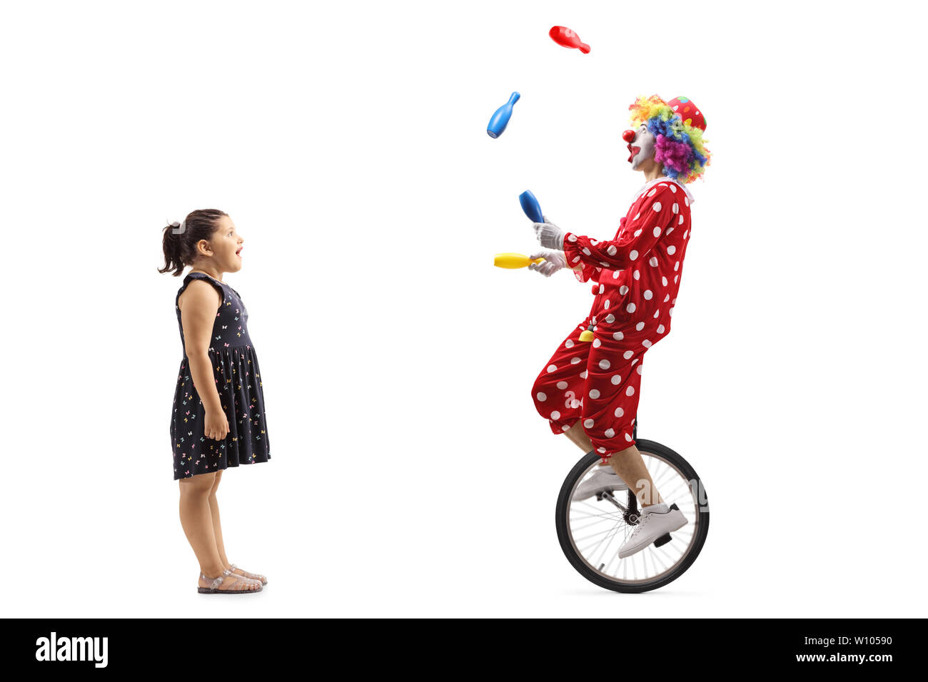 Circus clown girl unicycle hi-res stock photography and images - Alamy