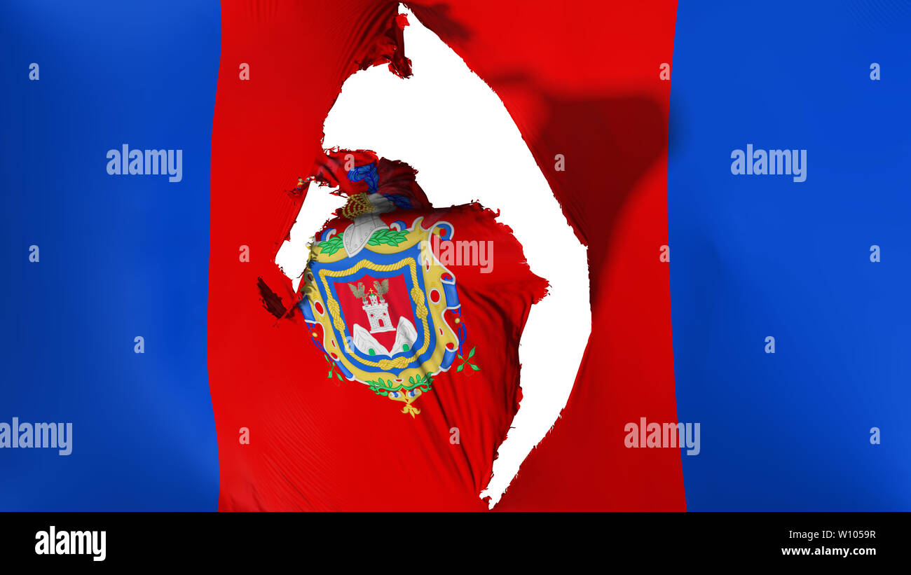 Damaged Quito city flag Stock Photo - Alamy