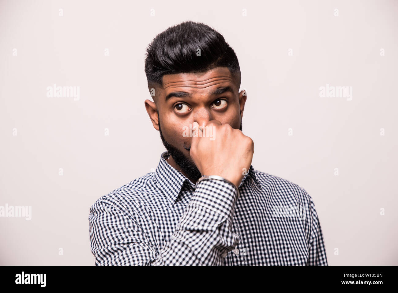 Portrait of young man profile, isolated on white background Stock Photo ...