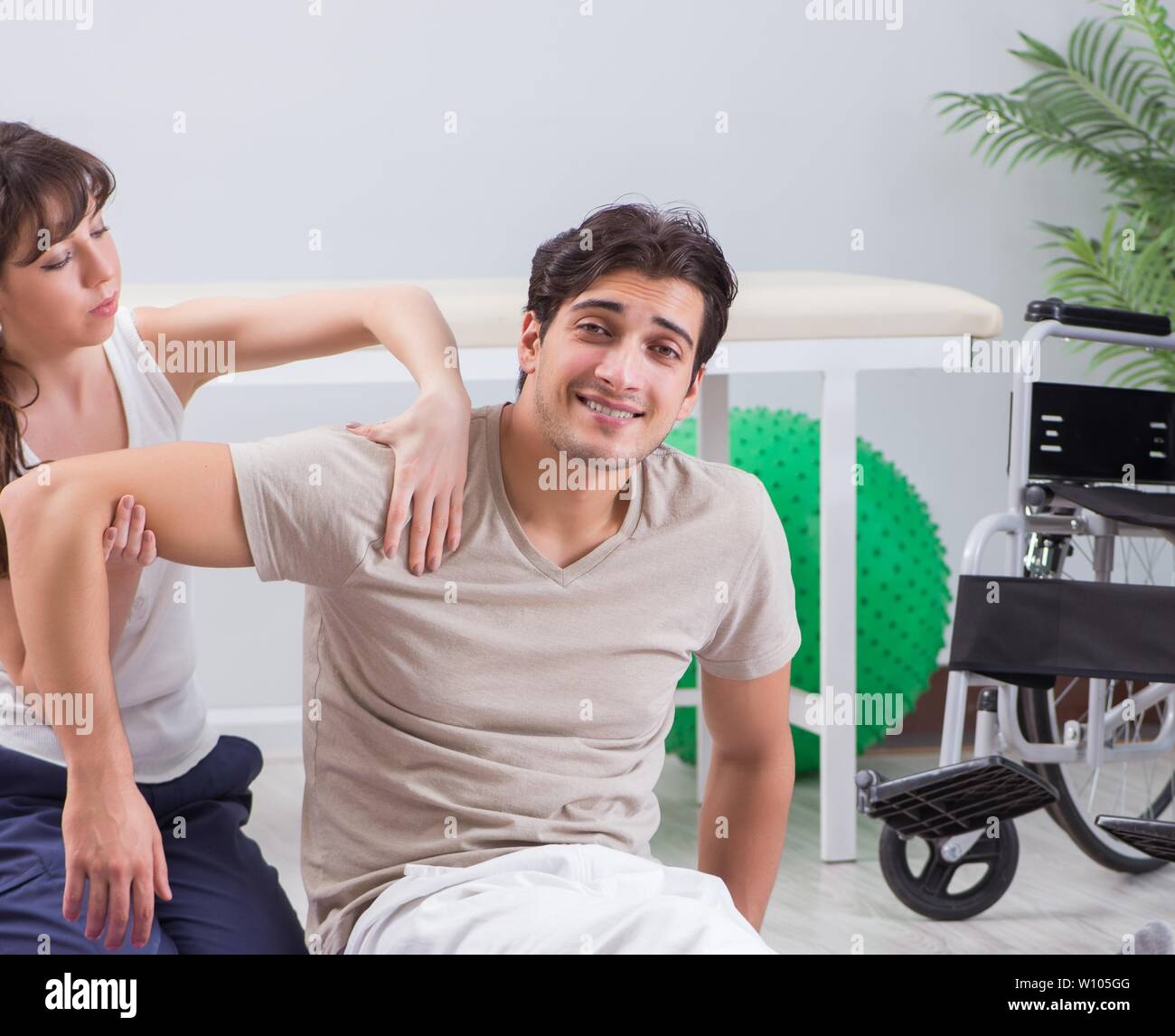 Patient recovering in hospital after injury trauma Stock Photo - Alamy
