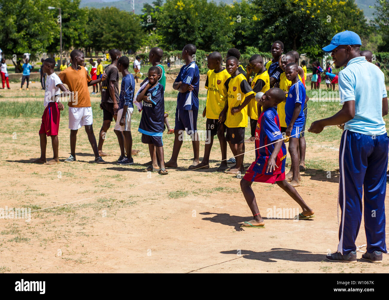 Physical education children teacher hi-res stock photography and images ...