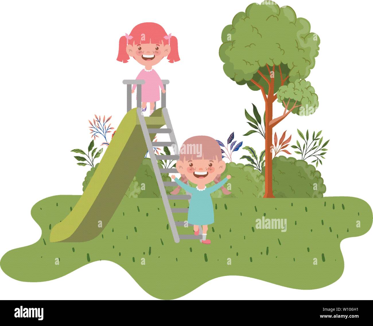 Man playground slide Cut Out Stock Images & Pictures - Alamy