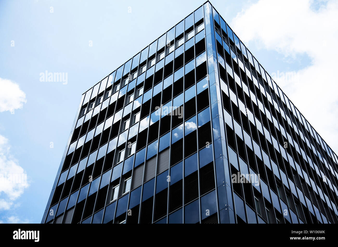 Large windows office buildings reflect hi-res stock photography and ...