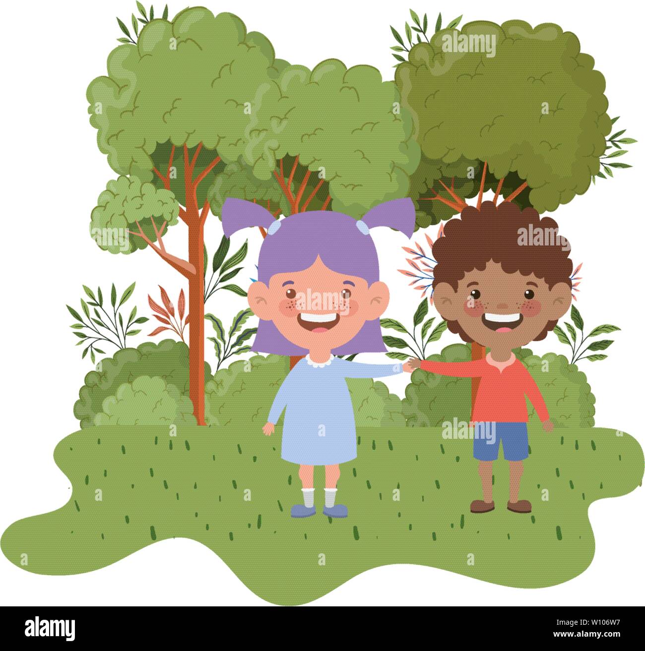 couple baby standing smiling in landscape Stock Vector Image & Art - Alamy