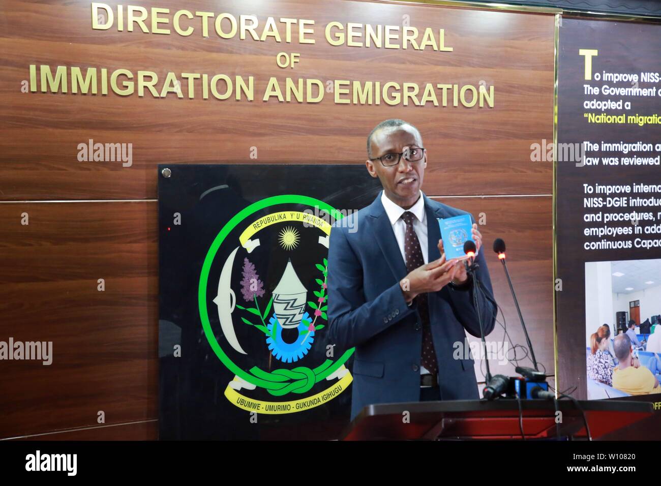 Kigali, Rwanda. 28th June, 2019. Francois Regis Gatarayiha, director ...