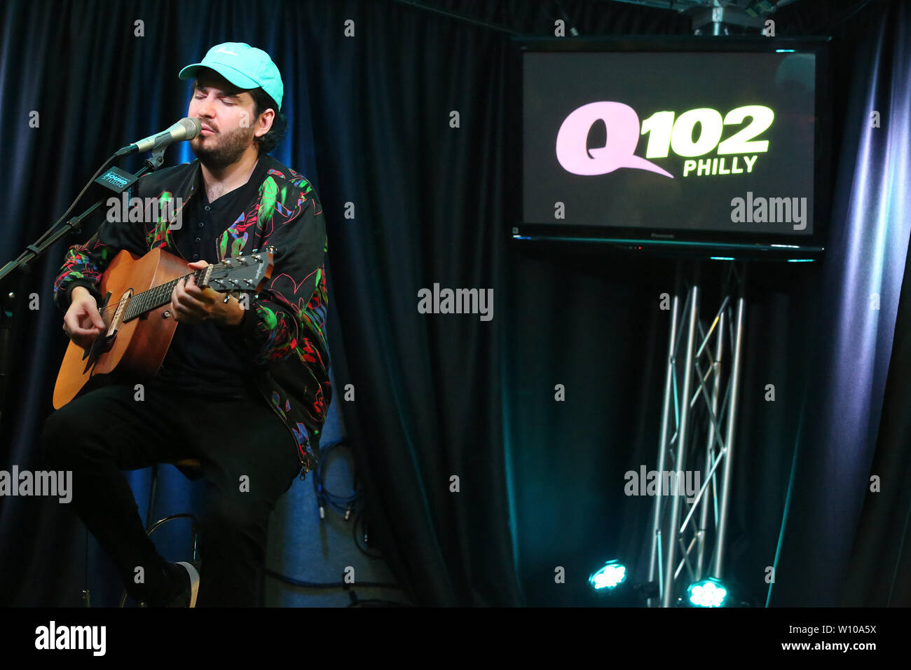 Bala Cynwyd, PA, USA. 27th June, 2019. :Shoffy visits Q102 performance ...