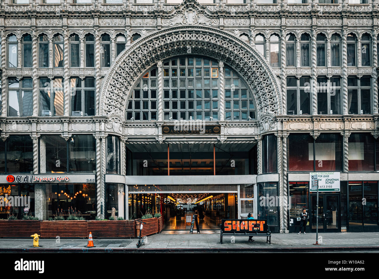 The Broadway Arcade Building, in downtown Los Angeles, California Stock ...