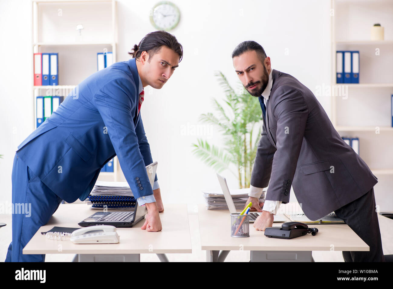 Two male colleagues in the office Stock Photo - Alamy