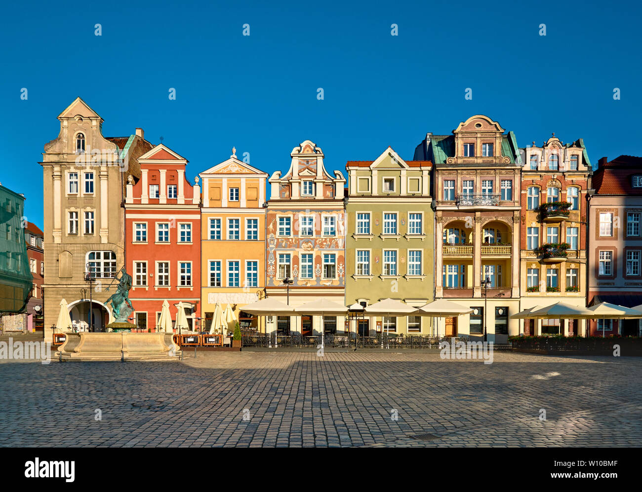 Colorful renaissance facades of old buildings on the Maket square in ...