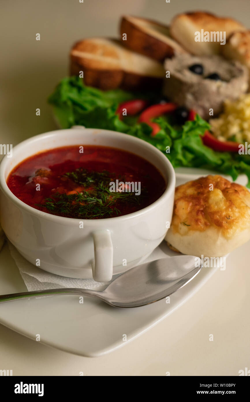 Borsch bread greens sour hi-res stock photography and images - Alamy