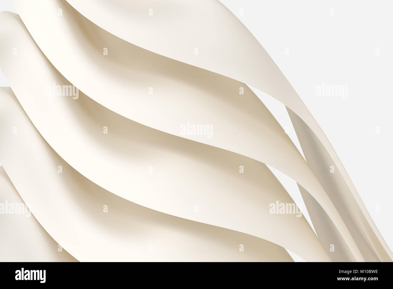 3d rendering, white flowing cloth background. Computer digital ...