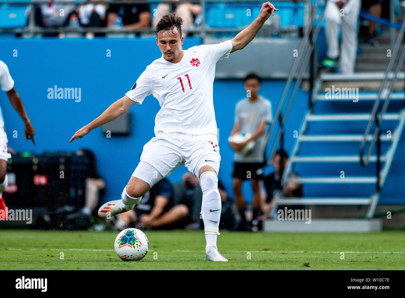 Charlotte, NC, USA. 23rd June, 2019. Canada midfielder Liam Millar (11 ...