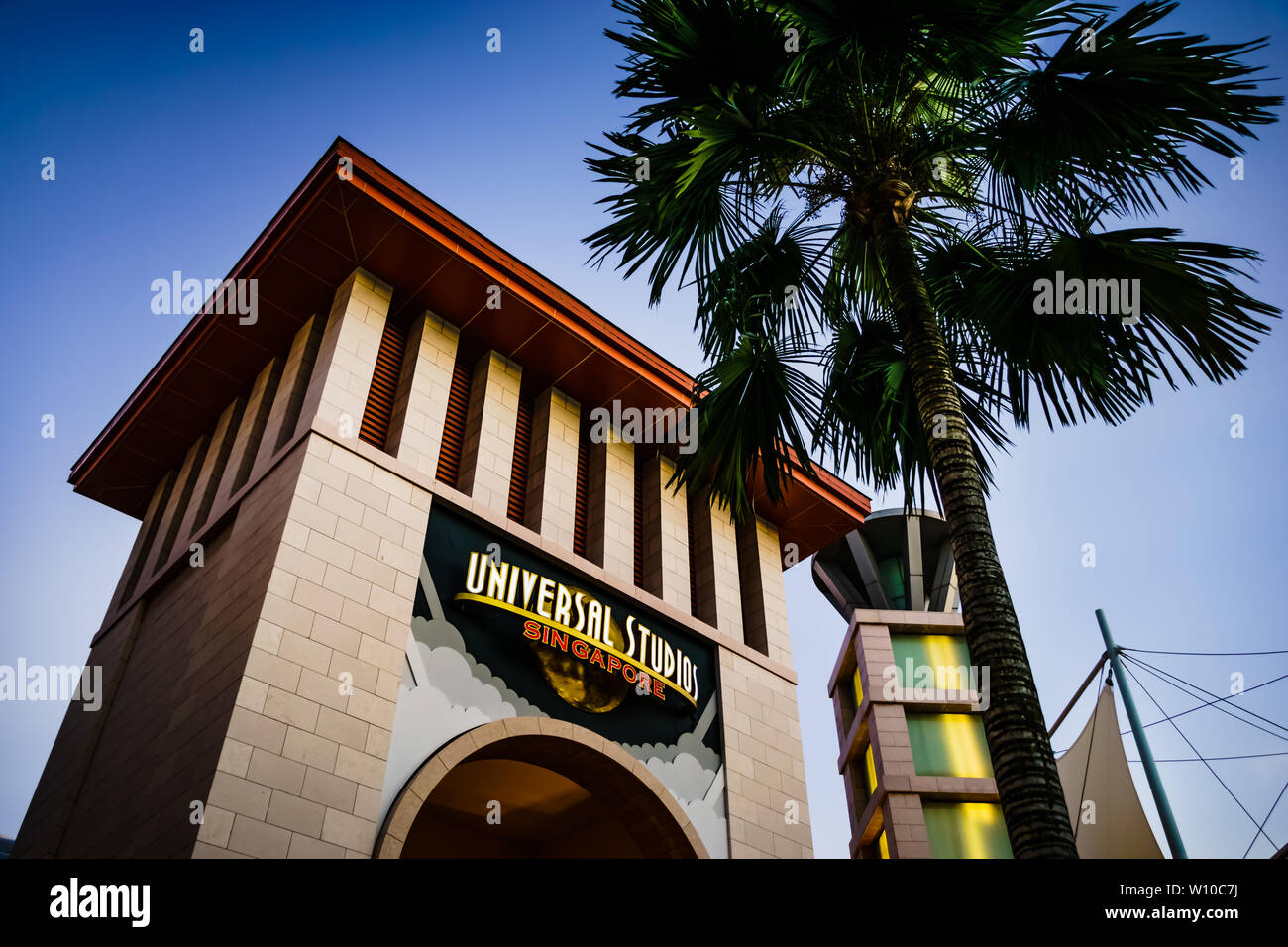 Singapore - Jun 10, 2019: Universal Studios Singapore is a theme park ...