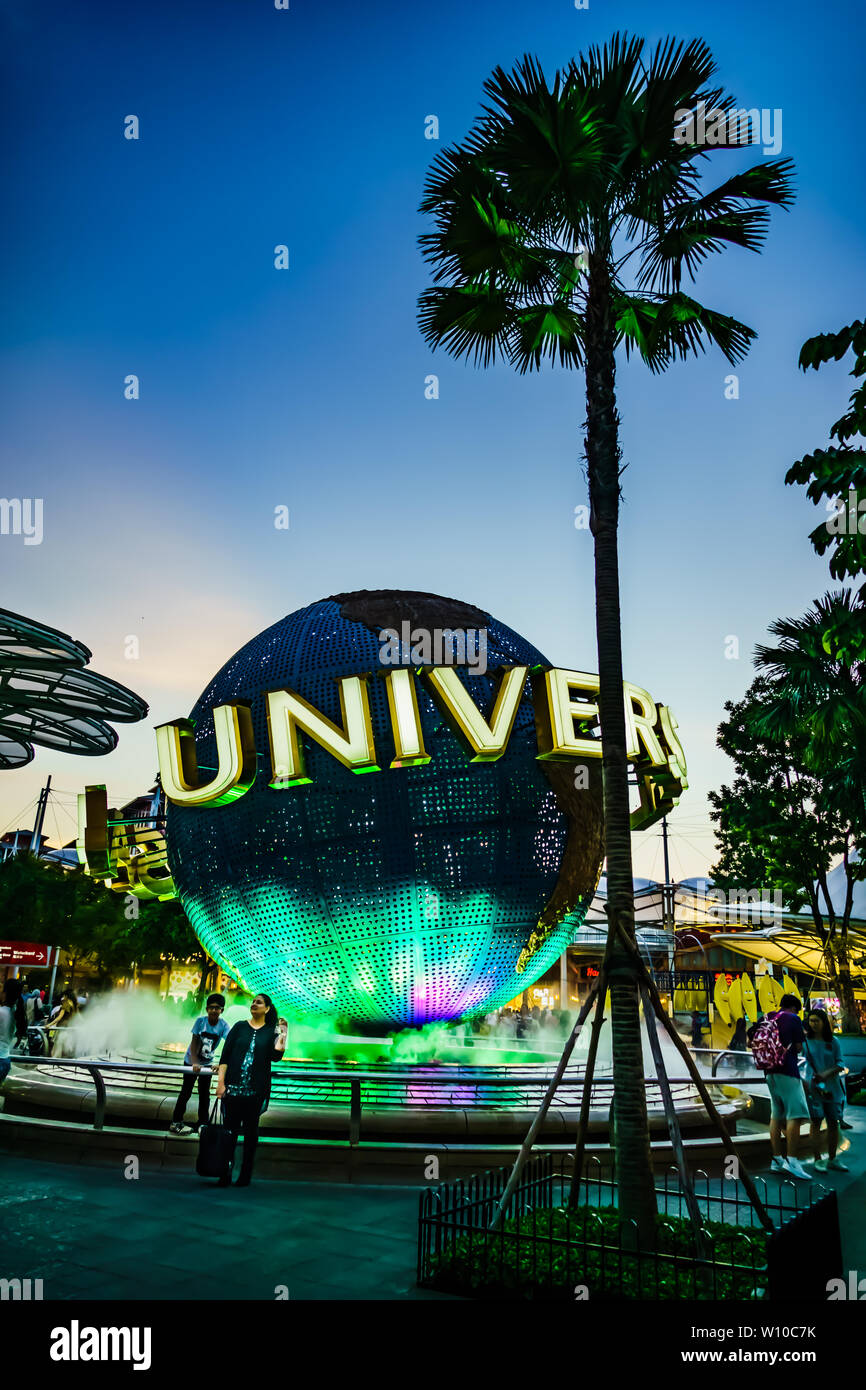 Singapore - Jun 10, 2019: Universal Studios Singapore is a theme park ...