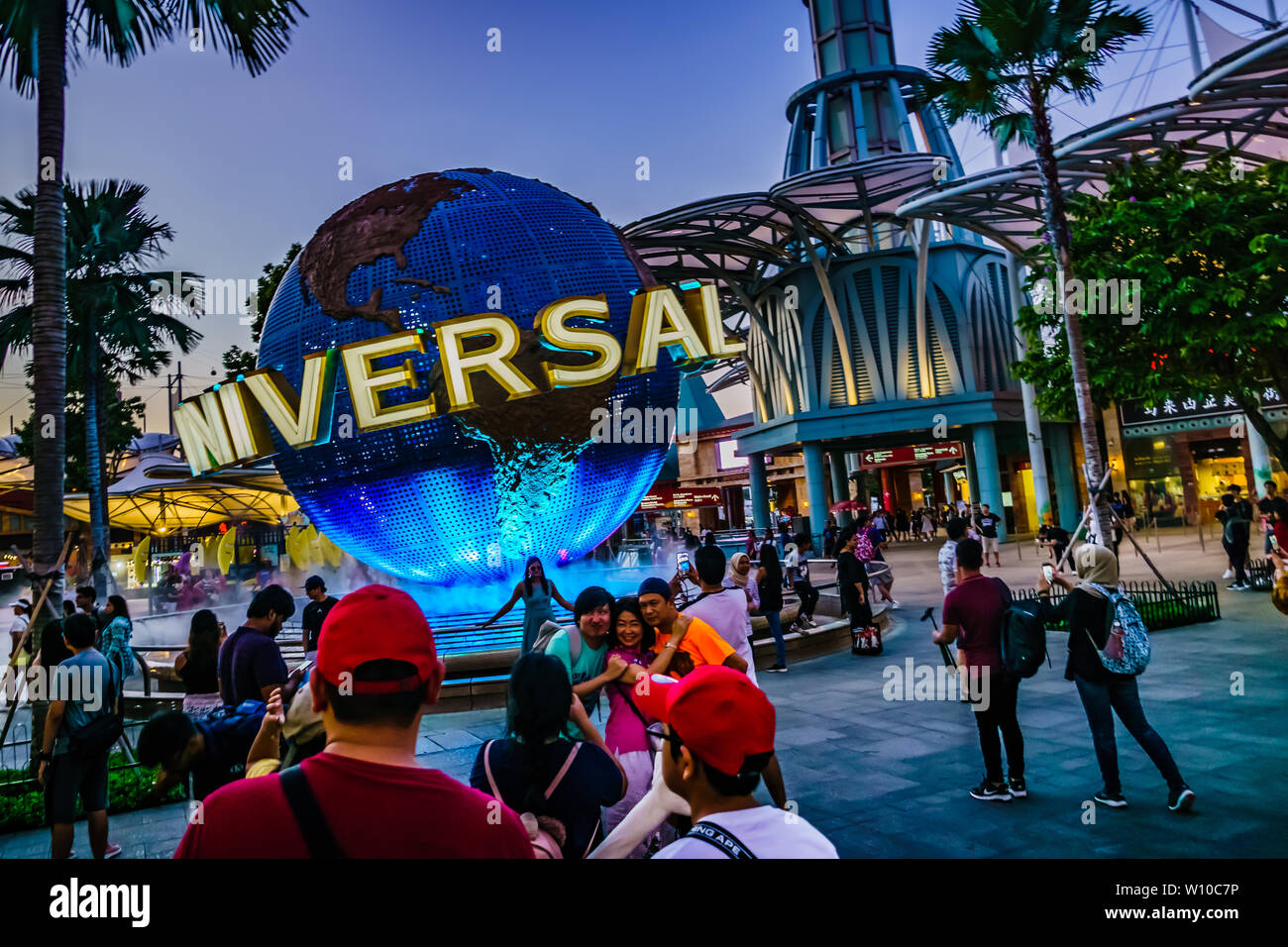 Singapore - Jun 10, 2019: Universal Studios Singapore is a theme park ...