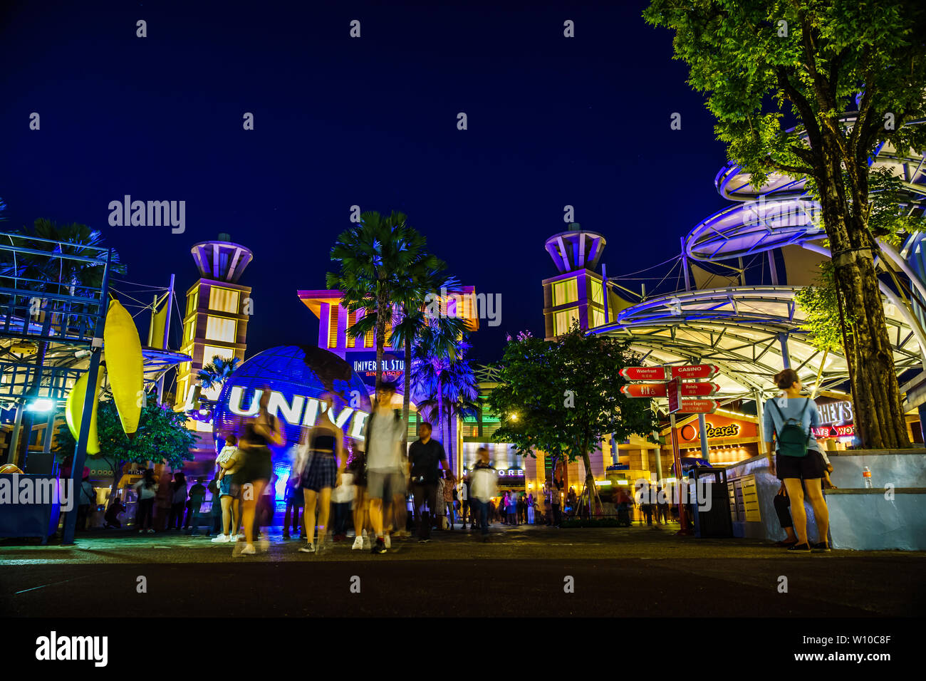 Singapore - Jun 10, 2019: Universal Studios Singapore is a theme park ...