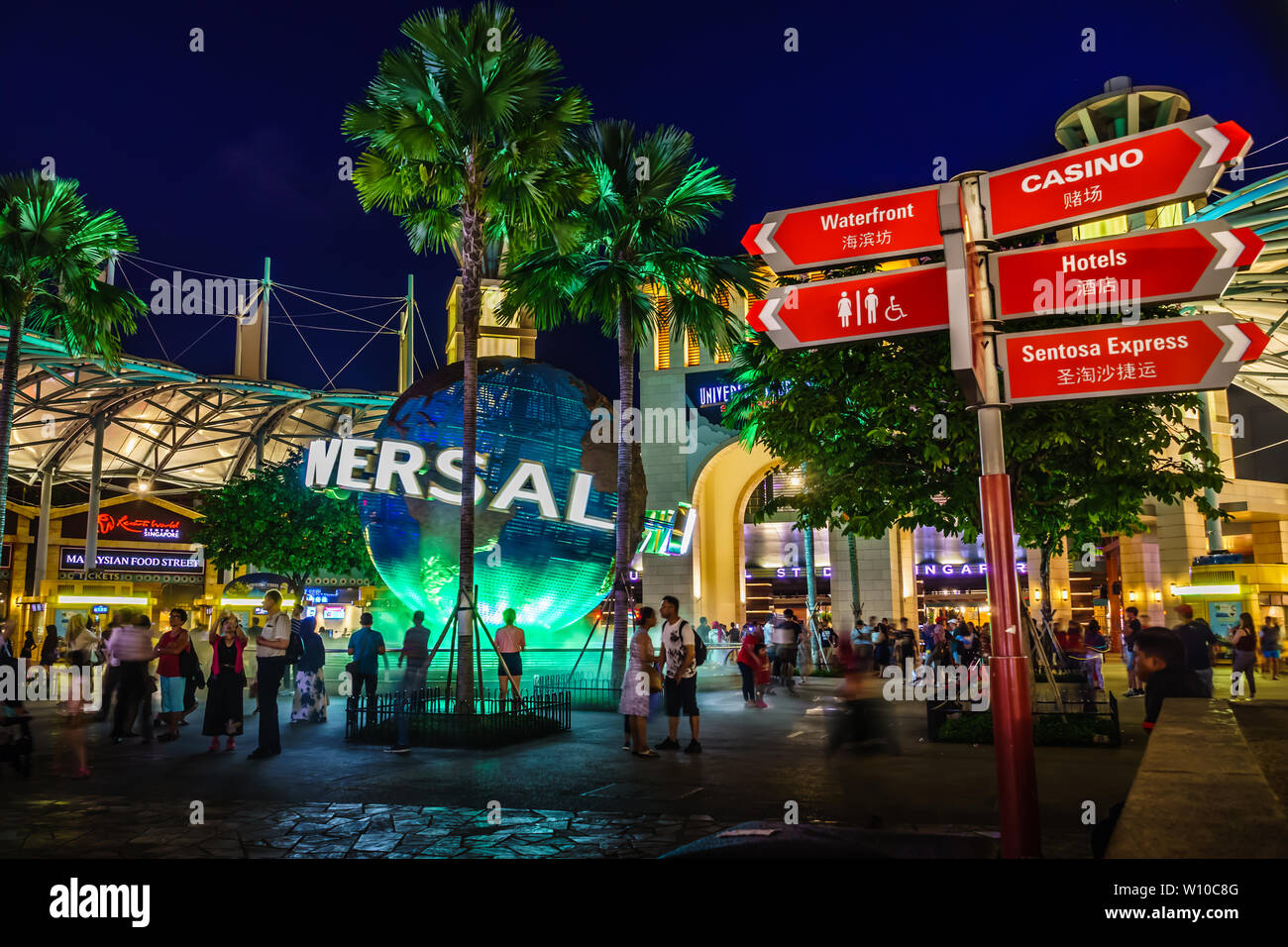 Singapore - Jun 10, 2019: Universal Studios Singapore is a theme park ...
