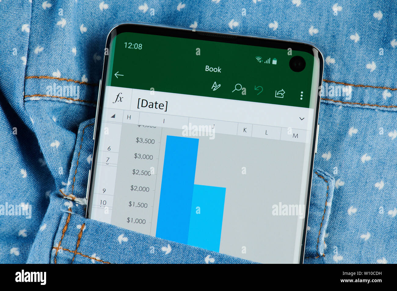 New york, USA - June 28, 2019: Microsoft excel application on ...