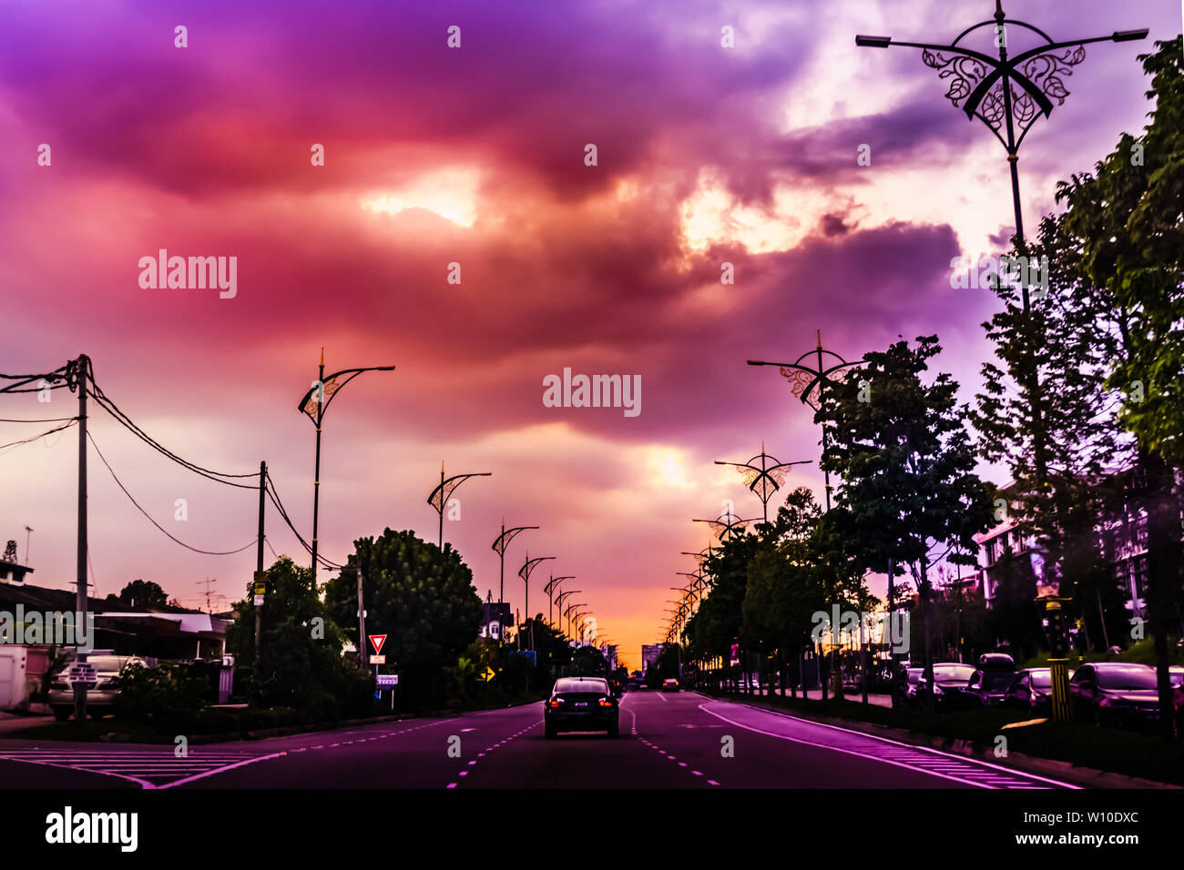 Malaysia, Johor Bahru - Apr 7,2019: Johor Bahru city street scene Stock ...