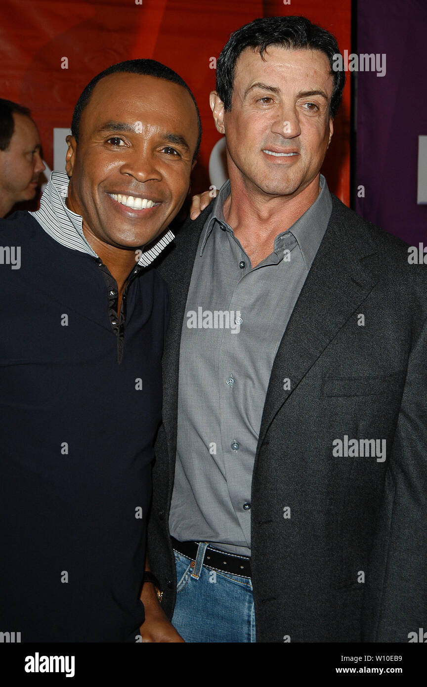 Sugar Ray Leonard and Sylvester Stallone at the 2005 NBC Press Tour All ...