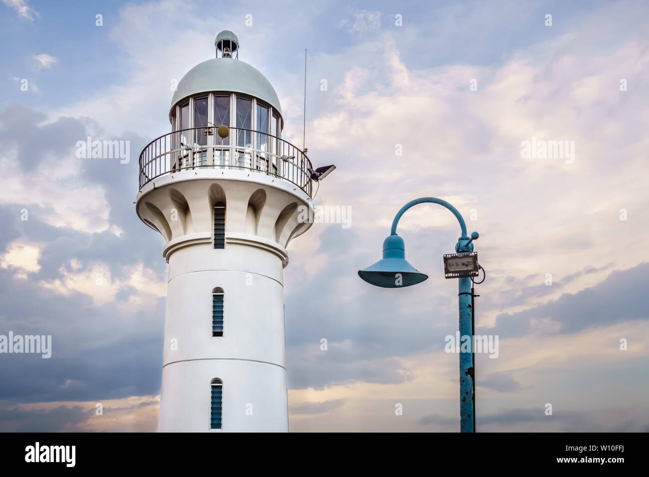 Singapore - Mar 16, 2019: Raffles Marina Lighthouse, built in 1994 and ...