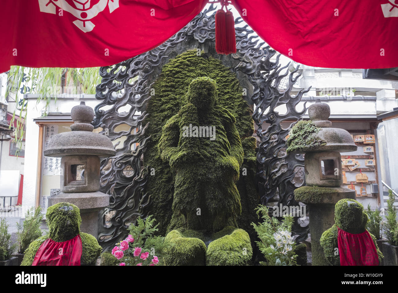 Japanese Buddha status "Acala" at Hozen-ji Temple in Osaka, Japan Stock ...