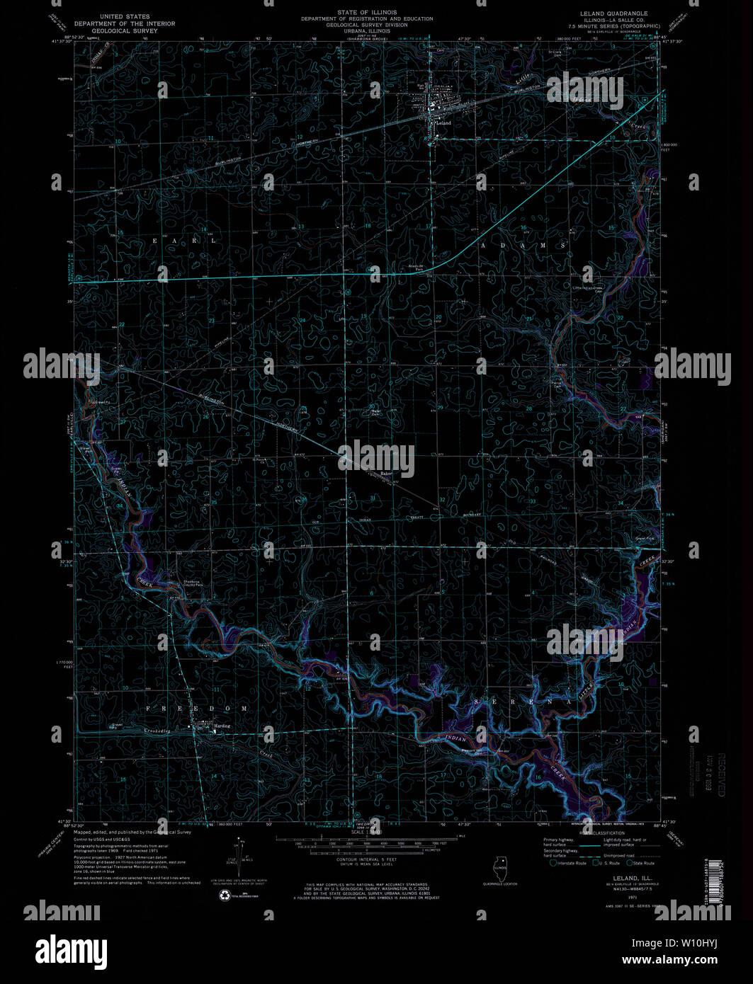 Map of leland hi-res stock photography and images - Alamy